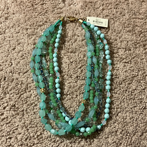 Talbots | Jewelry | Talbots Aqua And Mint Multistrand Necklace | Poshmark